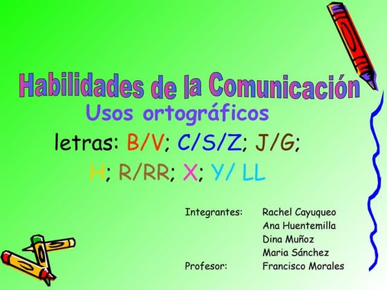 Palabras homófonas y el uso de la C,S y Z | PPT