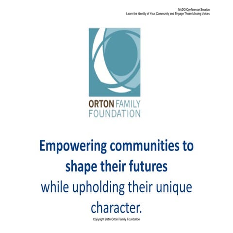 Learn the Identity of Your Community and Reach Those Missing Voices | PPT