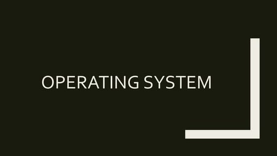 Types of operating system | PPTX
