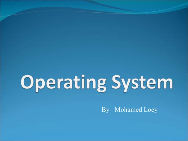 Unit 1 Operatingsystem Introductionpptx Operating Systems Computer Software And Applications