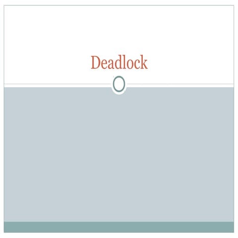 Os deadlock | PPT