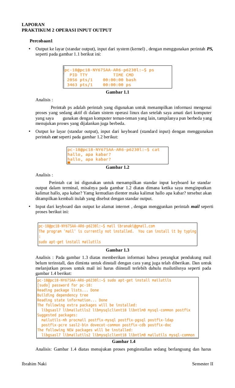 OPERASI INPUT OUTPUT di Linux OPERASI INPUT OUTPUT di Linux