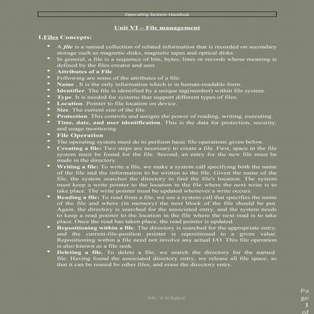 Operating System File Management Concepts Pdf 