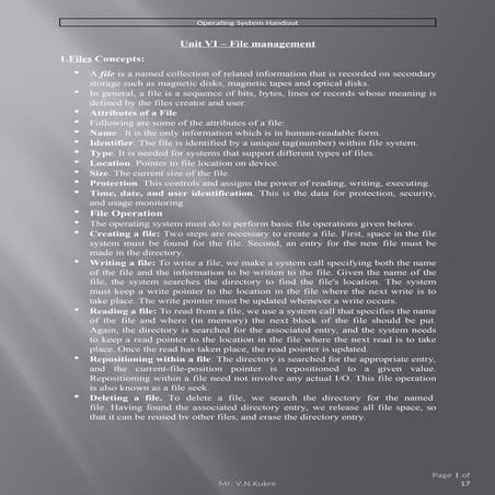 Operating Systems File Space Allocation Ppt Databases Computer