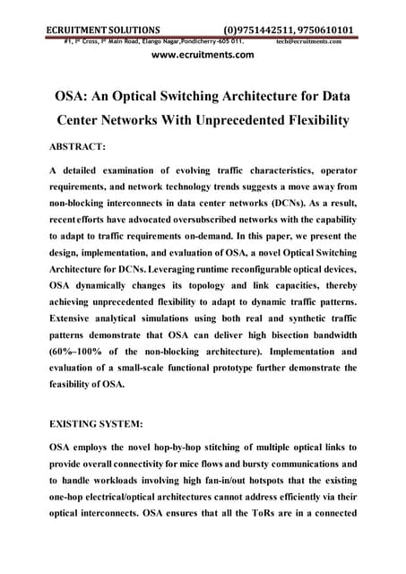 Architectures for Optical Networks SLICE | PDF