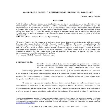 O saber e o poder a contribuição de Michel Foucault.pdf