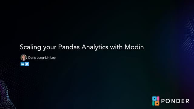 Osa Con 2022 Scaling Your Pandas Analytics With Modin Doris Lee Ponder Pdf