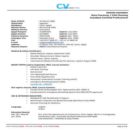 Osama Rahoma CV | PDF | Computer Software and Applications | Computing