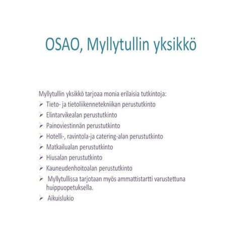 Osao, myllytullin yksikkö111 | PPTX