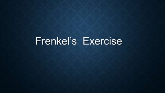 Frenkels exercise | PPT