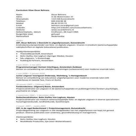 Oscar Behrens cv | PDF