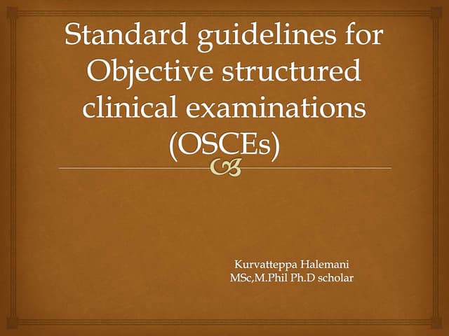 Osce and ospe | PPTX