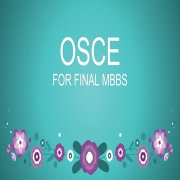 OSCE objective structured clinical examination | PPTX