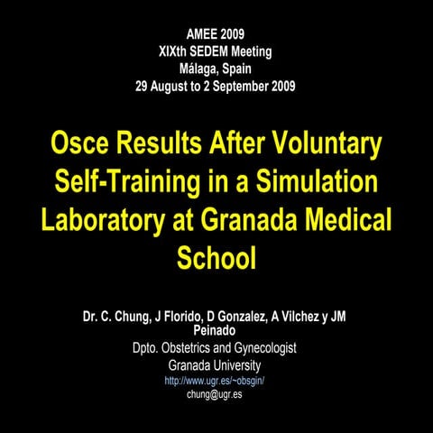 Osce Results After Voluntary Self-Training in a simulation laboratory ...
