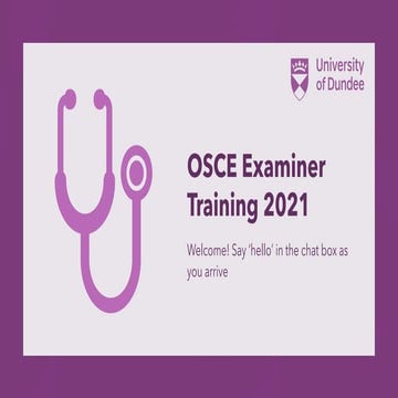 OSCE Examiner Training 2021 | PDF