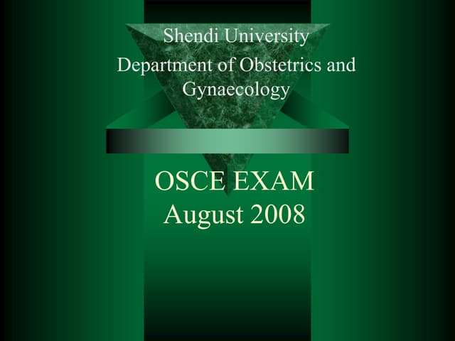 1 Obstetrics & gynecology OSCE -REVISION-1 | PDF