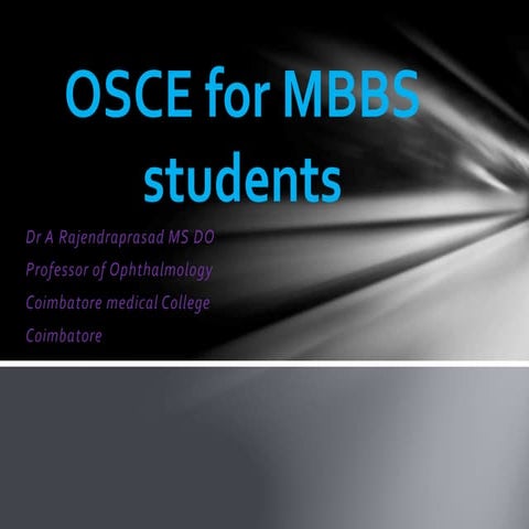 Osce for mbbs students | PPTX