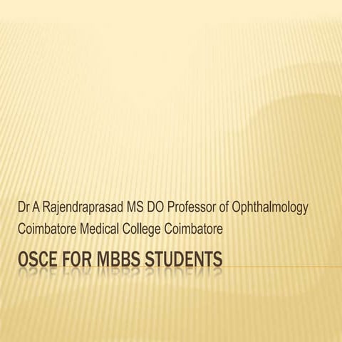 Osce for mbbs students 1 | PPTX
