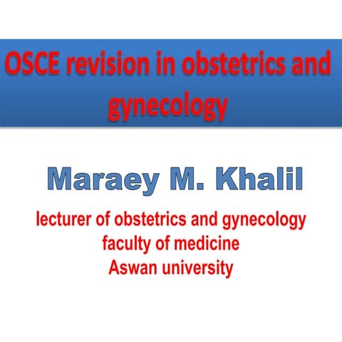 Osce revision | PPTX