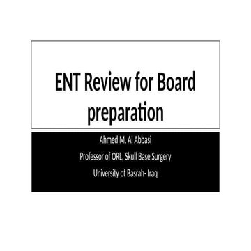 ENT Review for Board preparation, power point presentation | PPTX