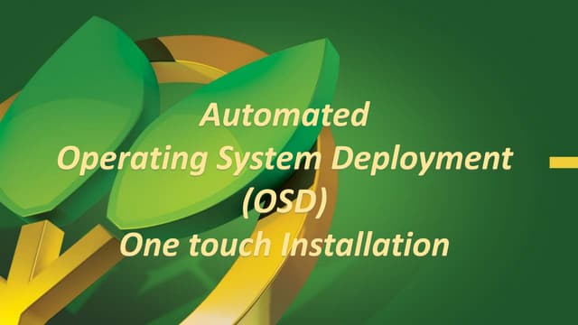 Automated Operating System Deployment Using Sccm 2012 Pptx Operating Systems Computer