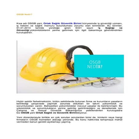 OSGB İstanbul | PDF