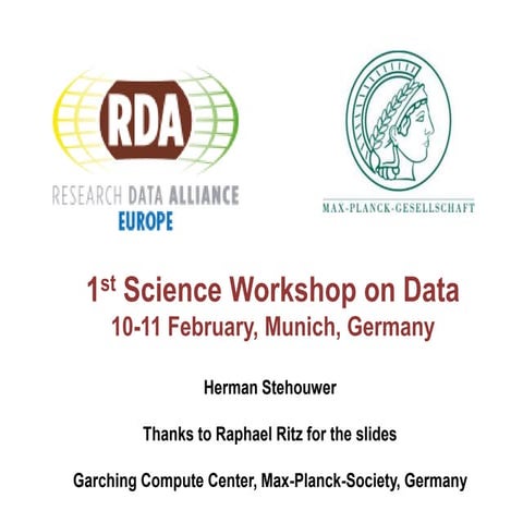 OSGIS Conference: report on RDA/MPG Science workshop | PPT