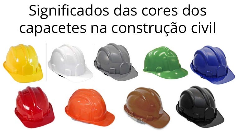 Significados das cores dos capacetes na construção civil