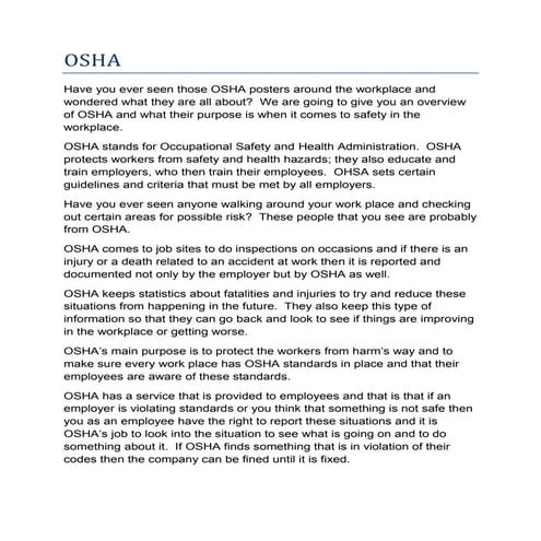Osha | PDF