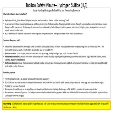 HYDROGEN SULFIDE (H2S) | PPTX