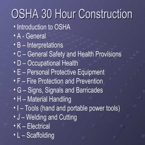 Osha 30 hour book | PDF