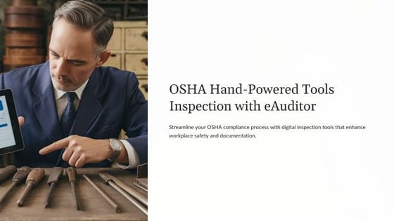 OSHA housekeeping inspection eAuditor Audits & Inspections | PDF