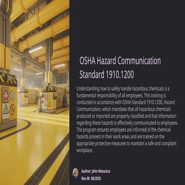 OSHA Hazard Communication Standard 1910.1200