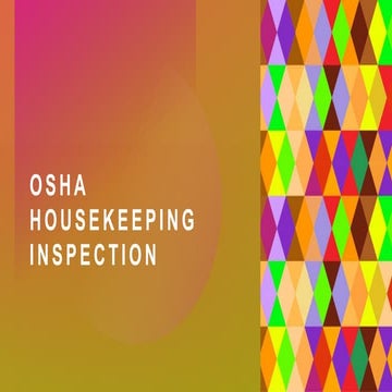 OSHA housekeeping inspection eAuditor Audits & Inspections | PDF