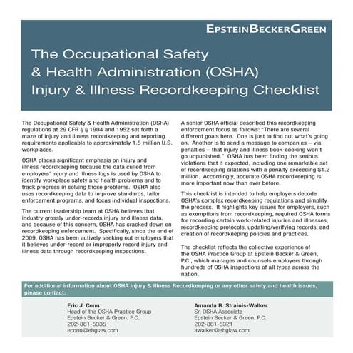 New OSHA Rules Spotlight Workplace Injuries, Illnesses | PPT