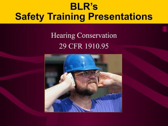 Occupational Hearing-Conservation-Training | PPTX