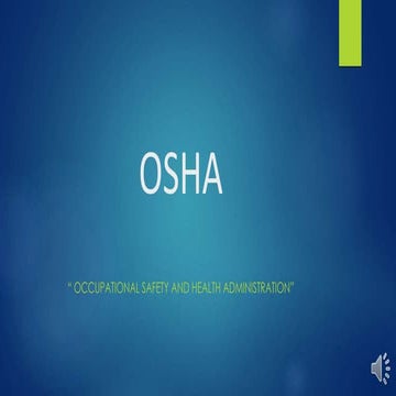 OSHA presentation | PPTX