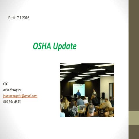 Osha update june 2016 | PPTX
