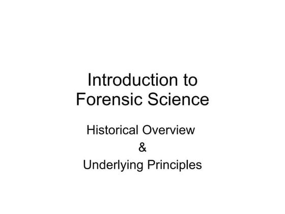 History development of forensic science | PPTX | Crime & Harmful Acts ...