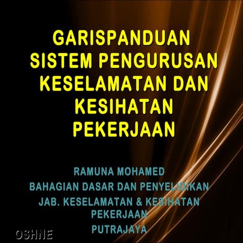 OSHMS Guidelines PPT | PPT