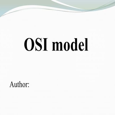 Osi | PPT