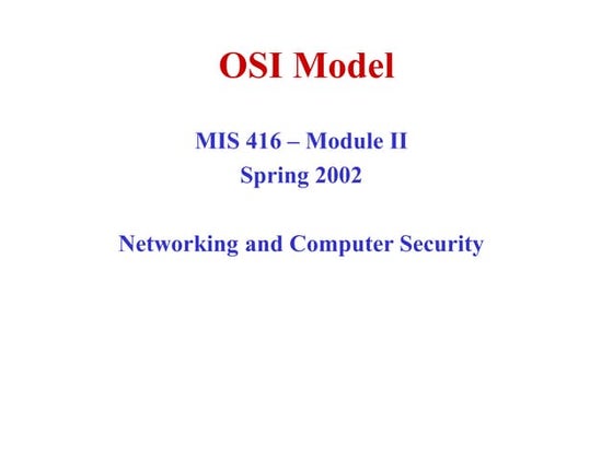 Unit -I OSI Model in cs3591 Computer networks | PPT | Computer Networking | Computing