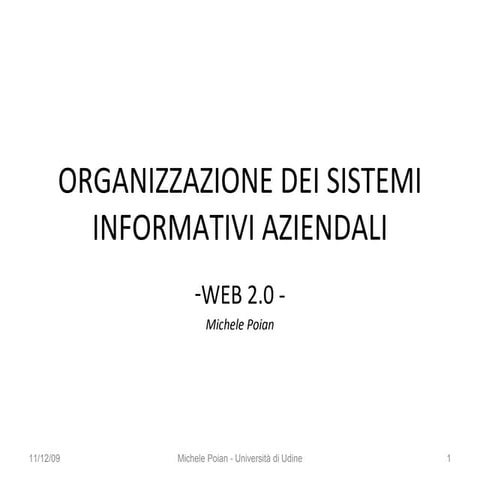 Osia2009 Slide Lezione Web 2.0 | PPT