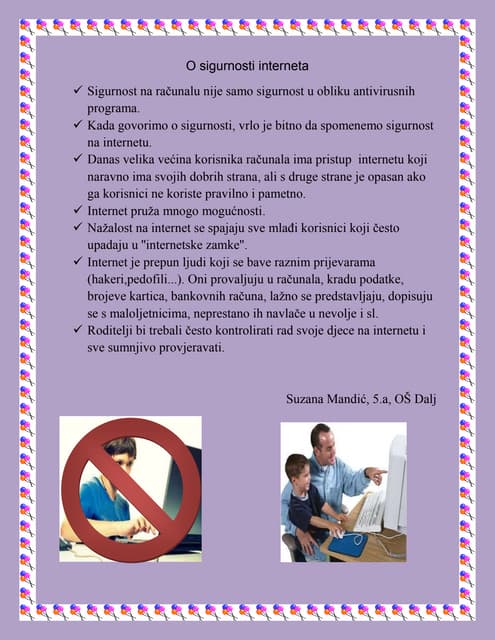 Pravila za sigurnije korištenje interneta | PPTX