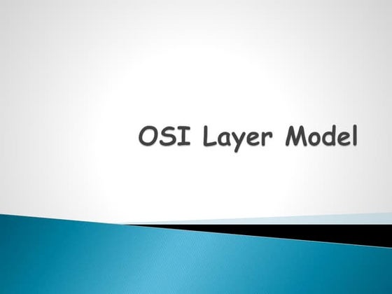 7 Layers Of Osi Models Pptx Computer Networking Computing