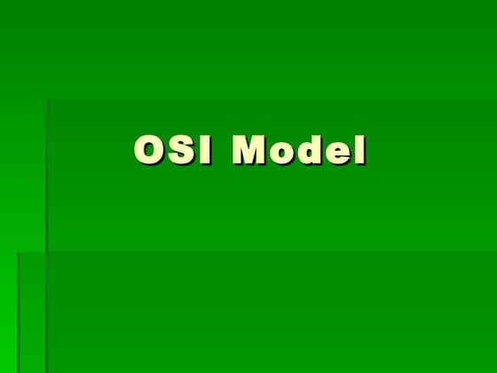 iso osi model | PPT