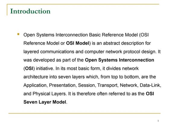 Osi reference model | PPTX