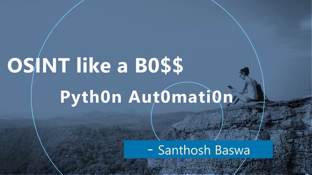 Osint Like A Boss And Python Automation Ppt 5173
