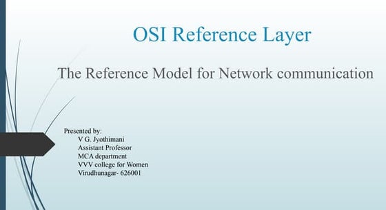 Osi reference model | PPTX