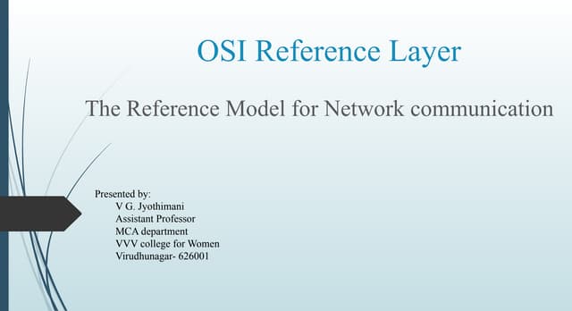 Osi reference model | PPTX